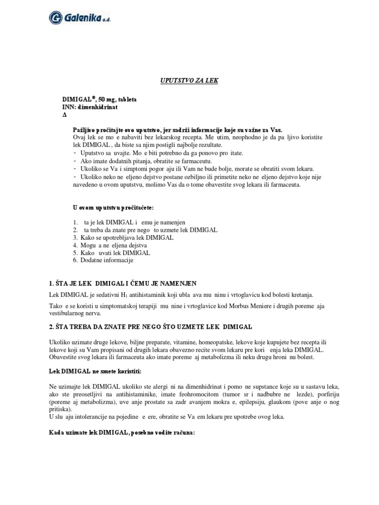 Dimigal Tablete New Pil | PDF