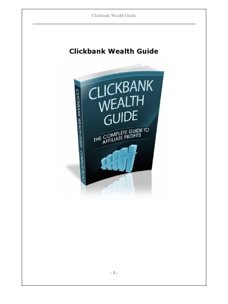 Clickbank Wealth Guide | PDF | Affiliate Marketing | Cheque
