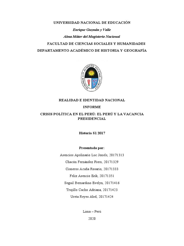 8 Informe Cris Politica | Descargar gratis PDF | Gobierno | Perú