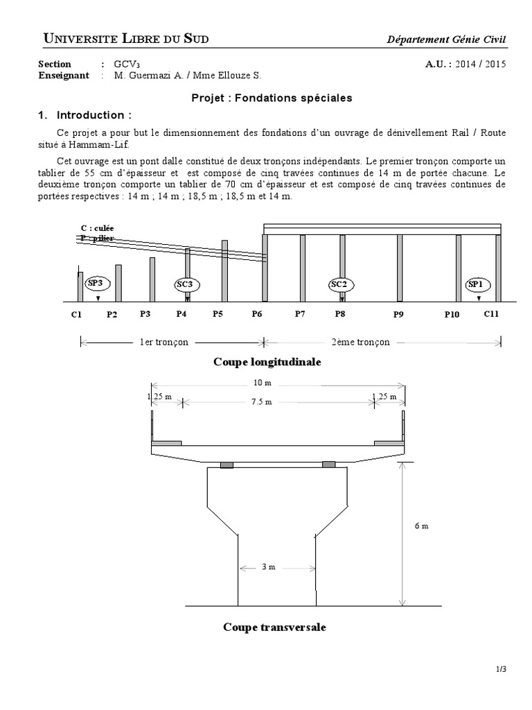 Dimensionnement des fondations de pont | PDF | Génie du bâtiment | Secteurs de l'économie