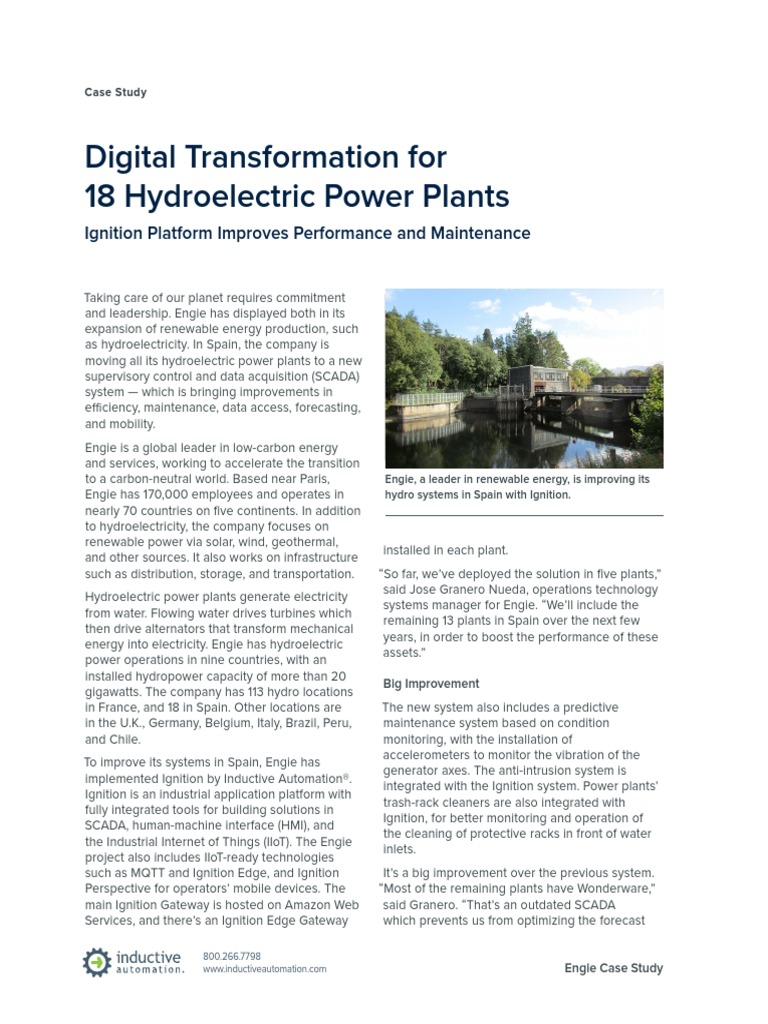 Digital Transformation For 18 Hydroelectric Power Plants | PDF ...