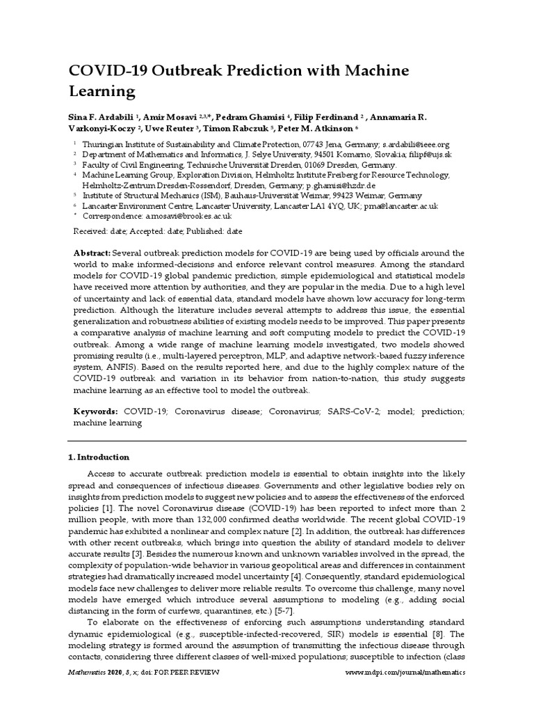 Machine Learning for COVID-19 Prediction | PDF | Genetic Algorithm ...