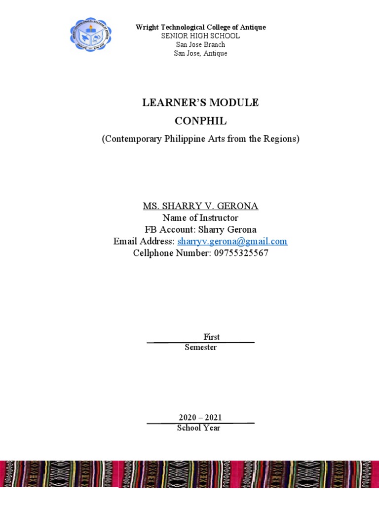 Learner'S Module Conphil: (Contemporary Philippine Arts From The Regions) | PDF | Paintings ...