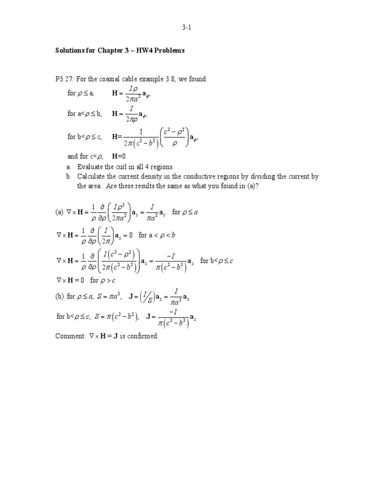 Solutions For Chapter 3 - HW4 Problems: I A I C B | PDF | Natural ...