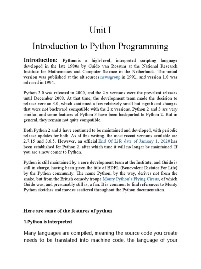 Python Unit I II III | PDF | Anonymous Function | Control Flow