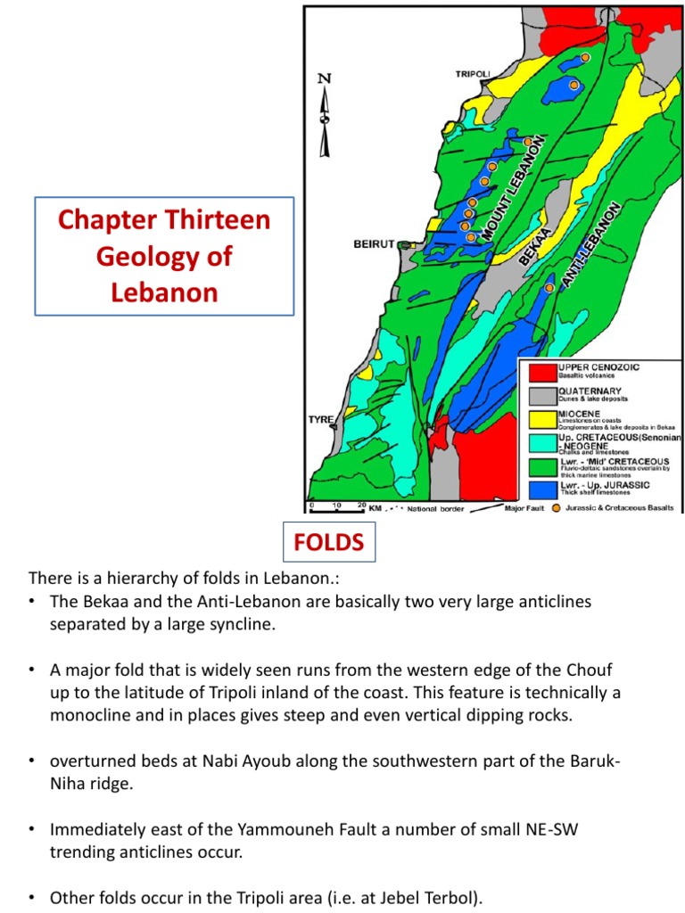 Geology and Faults of Lebanon | PDF | Rock (Geology) | Fault (Geology)