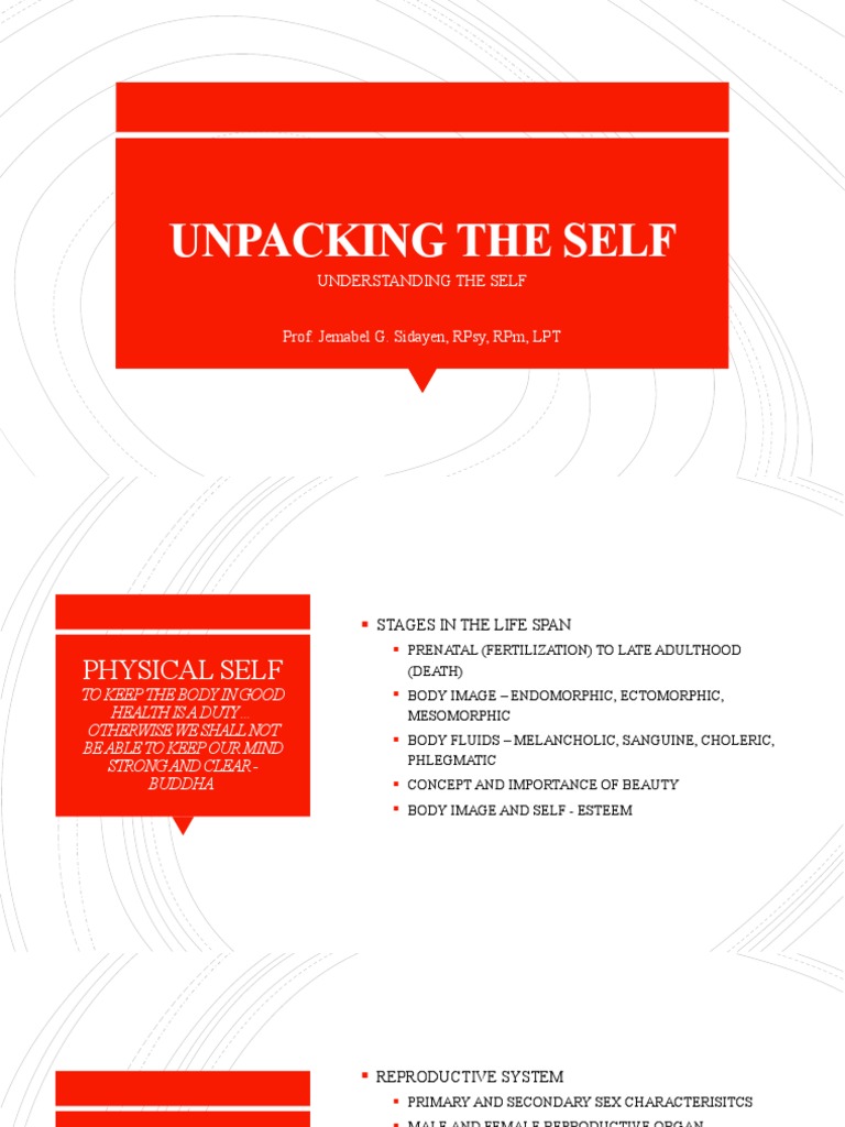 1 Unpacking The Self | PDF | Goal Setting | Goal