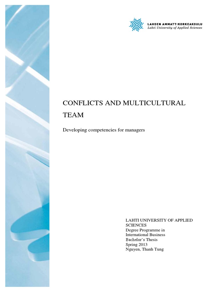 Conflicts and Multicultural Team: Developing Competencies For Managers ...