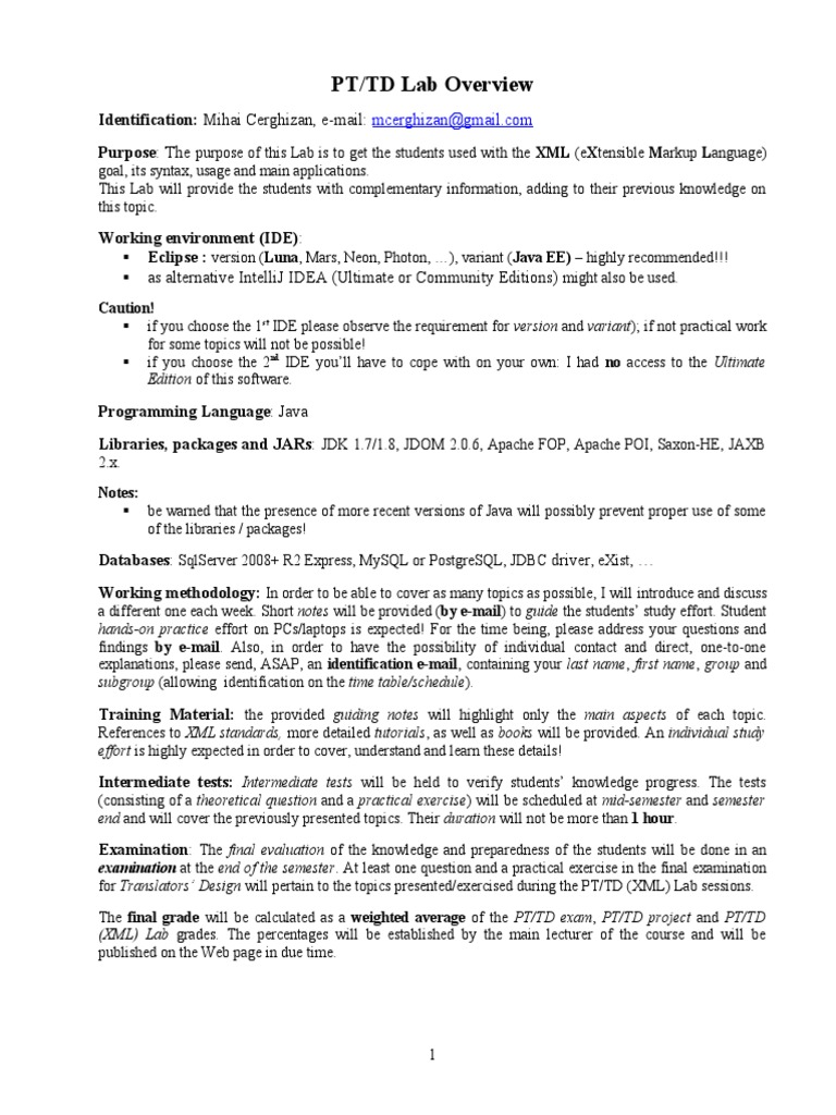 XML Lab Guide for Students | PDF | Integrated Development Environment | Java (Programming Language)
