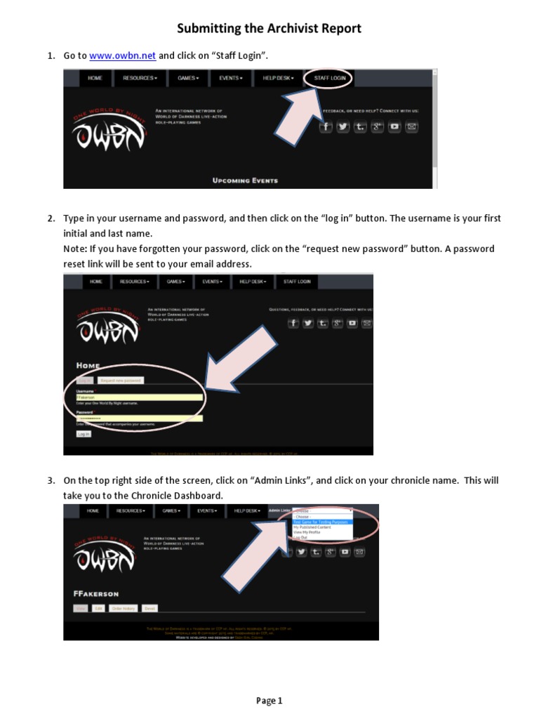Archivist Report Instructions - 0 | PDF | Password | Computing And ...