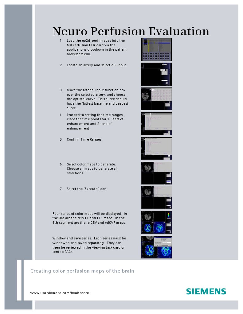 MR Perfusion Step by Step Guidesr | PDF