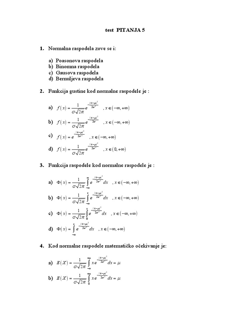 6 Normalna Raspodela | PDF