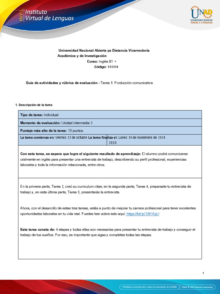 Activities Guide and Evaluation Rubric - Unit 3 - Task 5 ... Activities Guide and Evaluation Rubric - Unit 3 - Task 5 ...