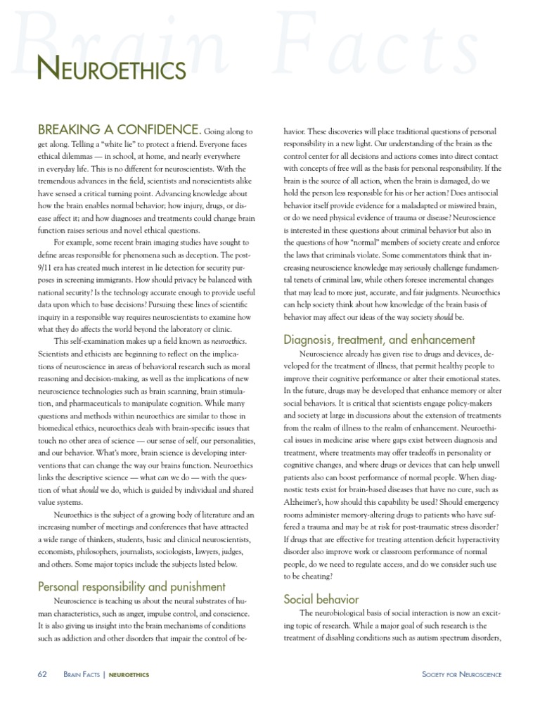 Neuroethics | PDF | Neuroscience | Science