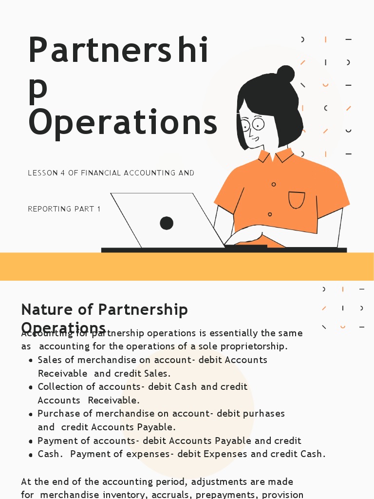 Partnership Operations | PDF | Debits And Credits | Expense