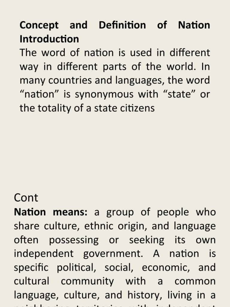 20110112100112concept and Definition of Nation | PDF | Nation | Nation ...