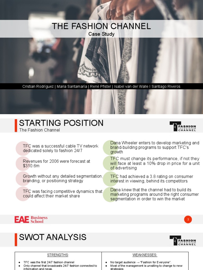 The Fashion Channel: Case Study | PDF | Market Segmentation | Target ...
