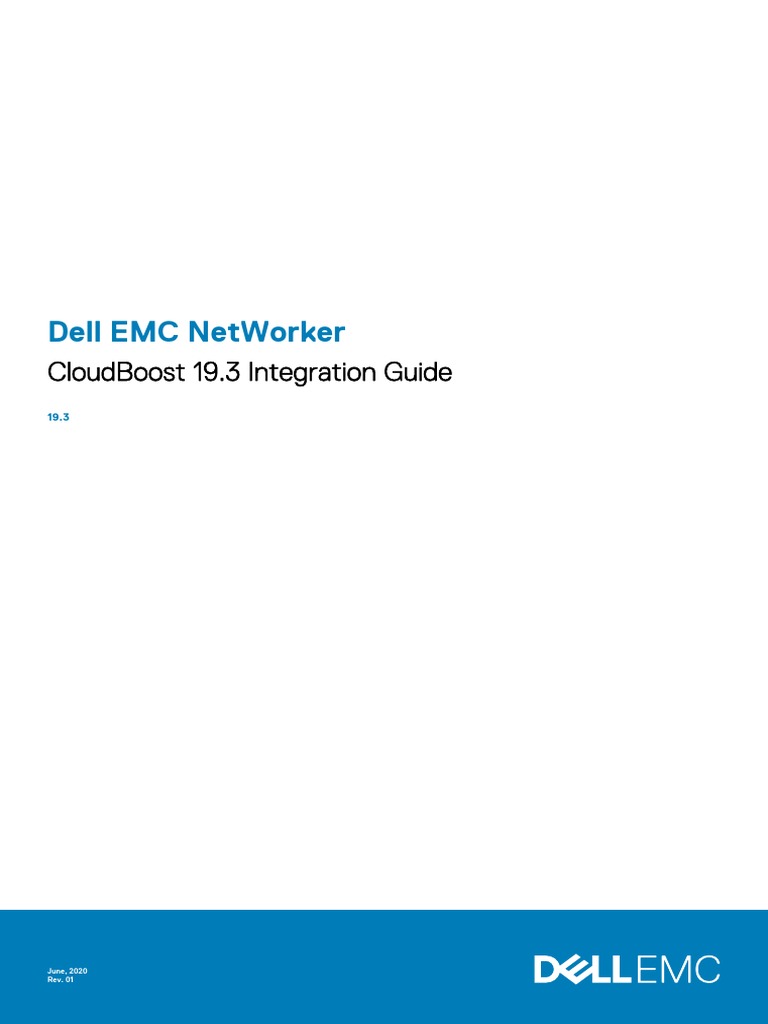 Dell Emc Networker: Cloudboost 19.3 Integration Guide | PDF | Cloud ...