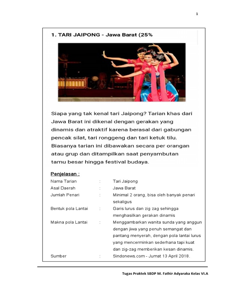 Tugas Kliping Tarian Tradisional | PDF