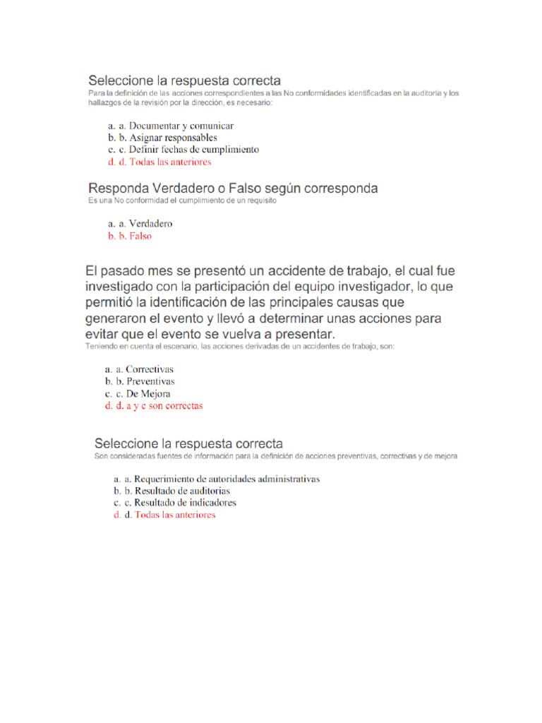 Modulo 5 Respuestas SURA Curso 50 Horas | PDF