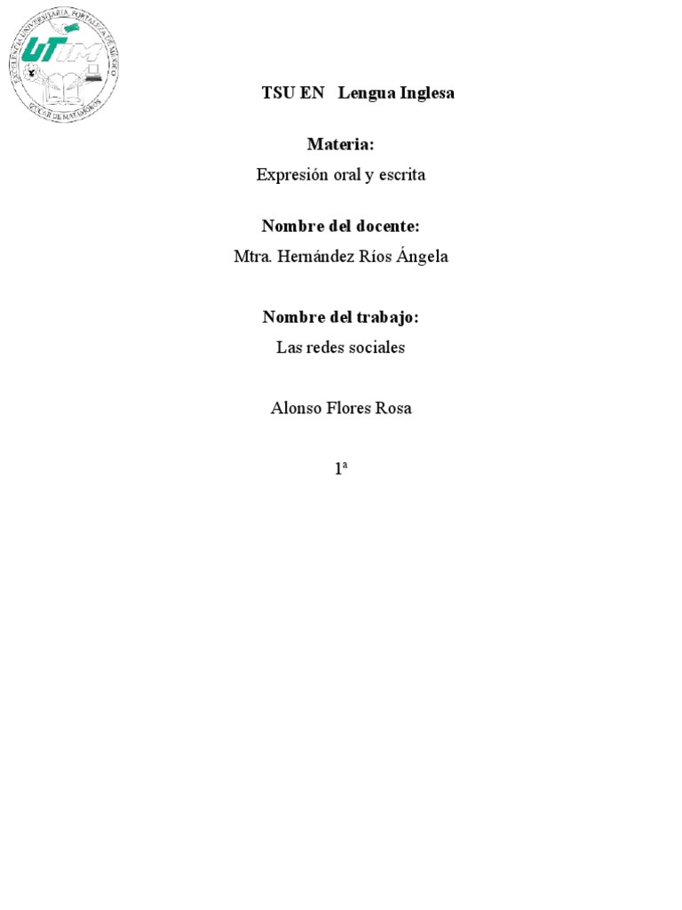 13.ensayo Argumentativo Redes Sociales 1 | PDF | Servicio de redes ...