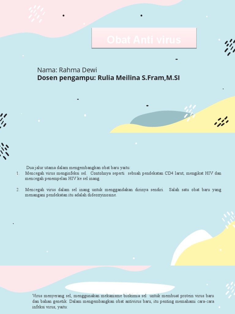 Panduan Obat Antivirus dan Mekanismenya | PDF