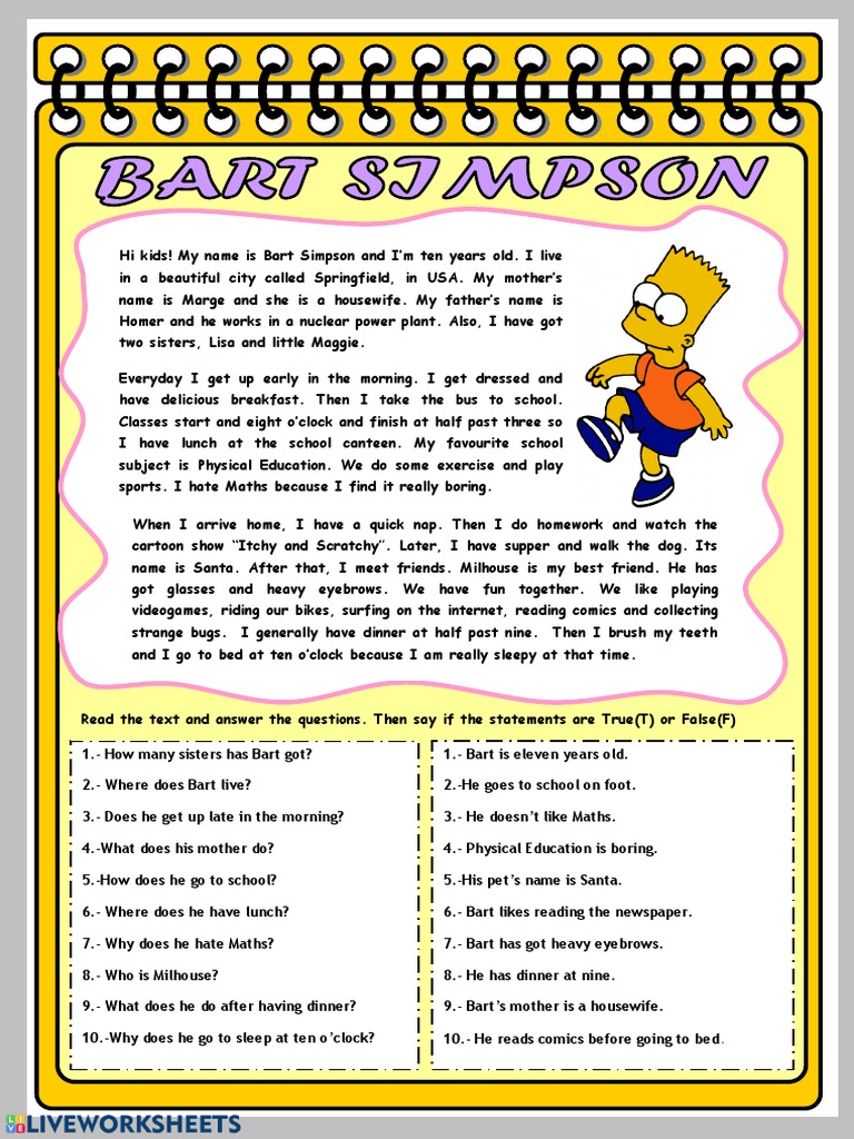 Reading Bart Simpson | PDF | The Simpsons Episodes | Television Series ...