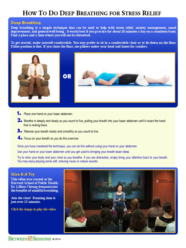 Deep Breathing For Stress Relief | PDF