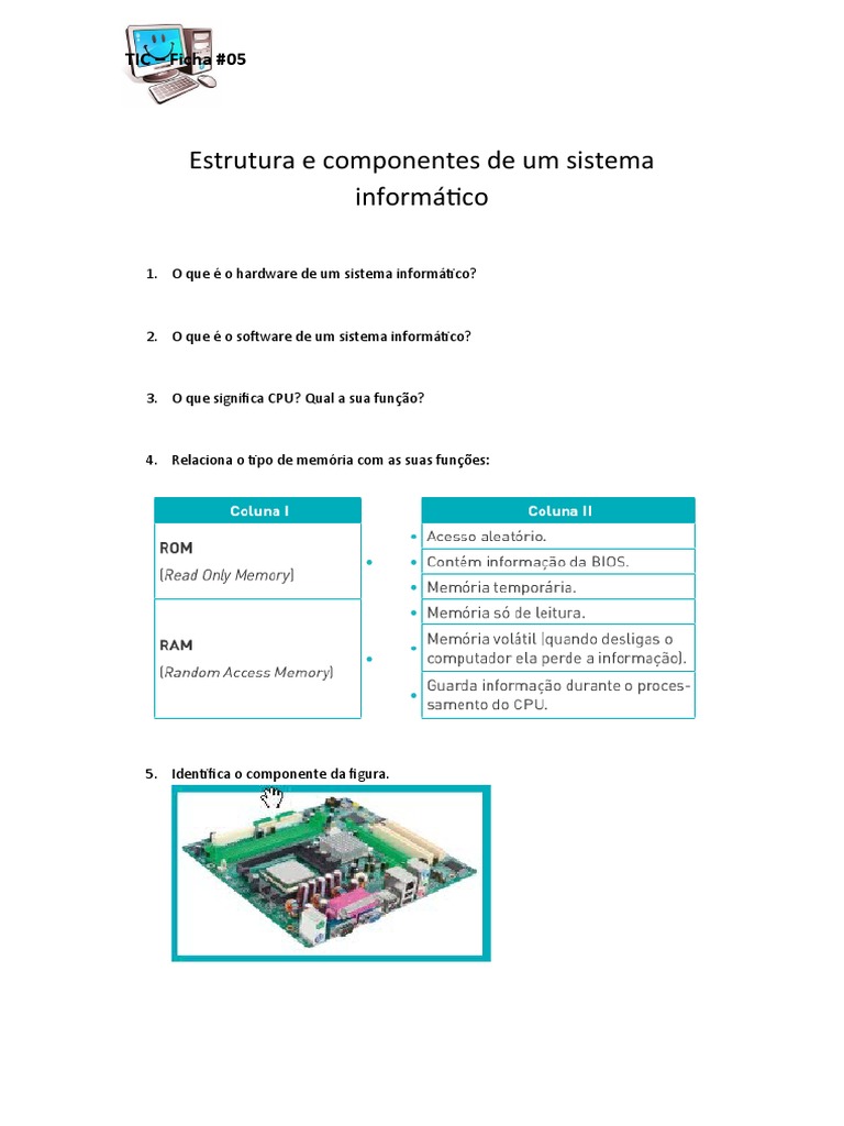 Ficha 05 - Estrutura Do PC | PDF