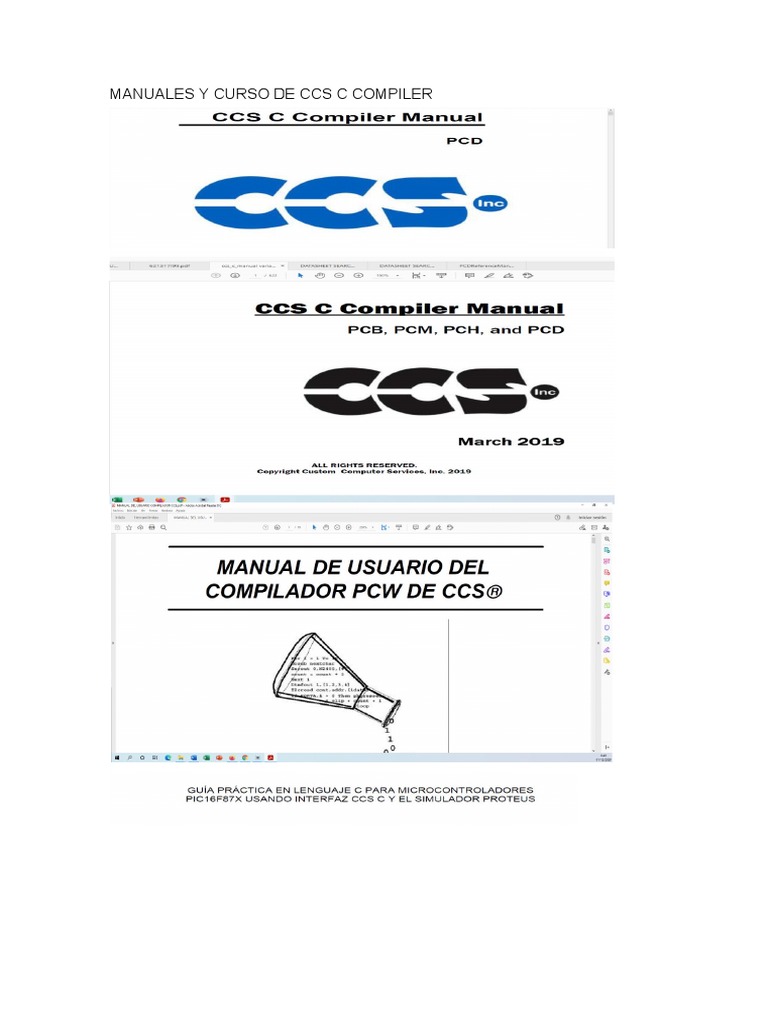 Manuales y Curso de CCS C Compiler | PDF