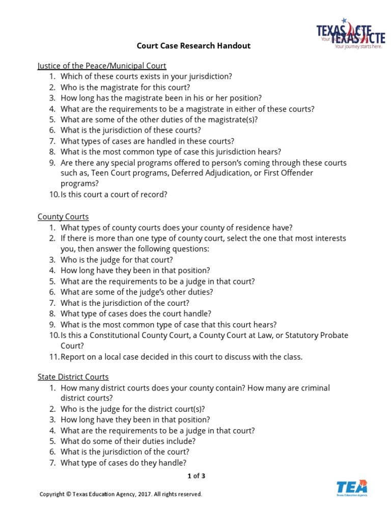 Levels and Functions of Courts-Handout | PDF | Justice Of The Peace ...