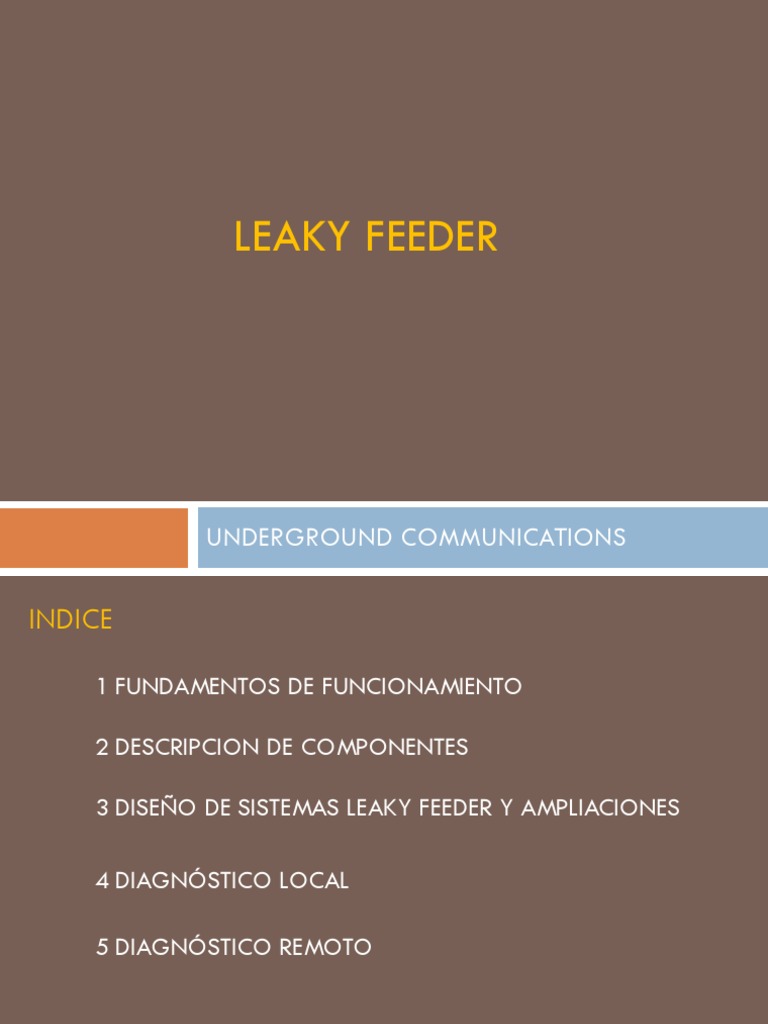 Curso Leaky Feeder | PDF | Electricidad | Inalámbrico