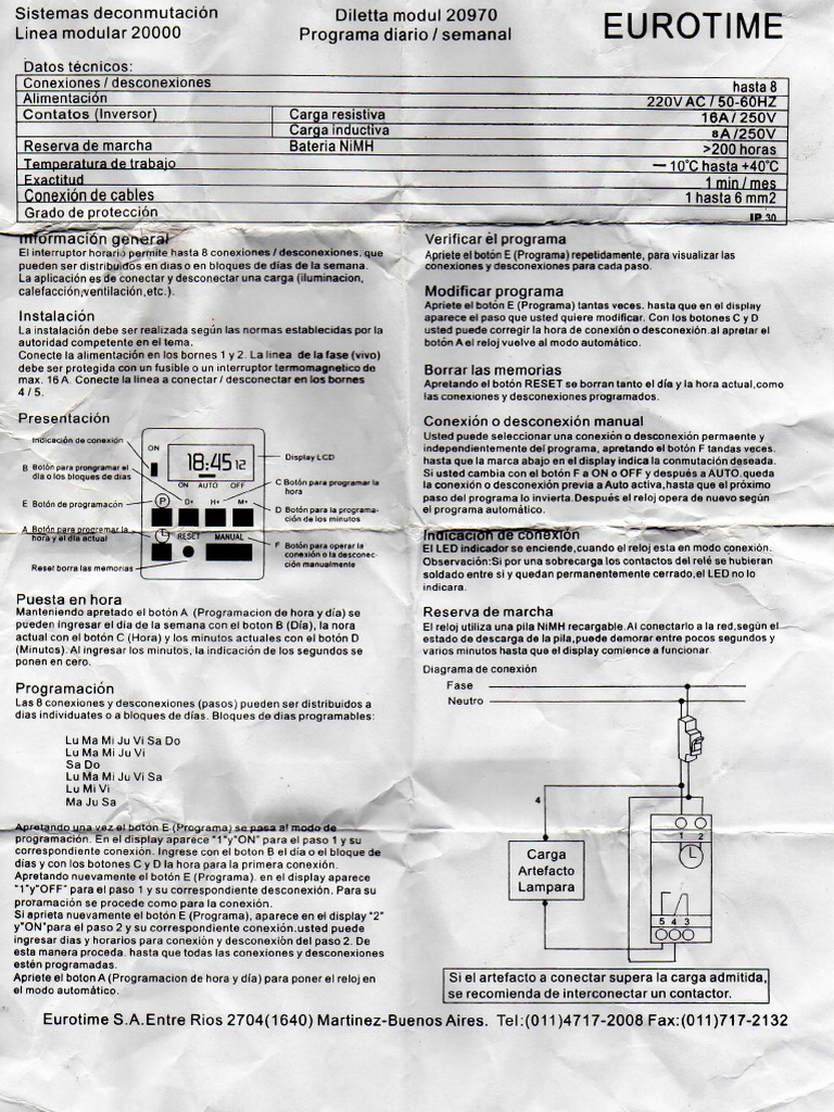 Manual Timer Diletta | PDF