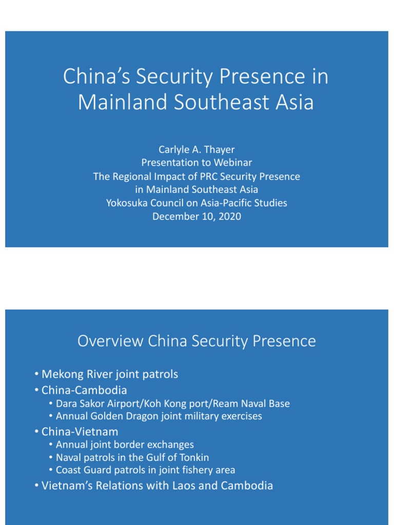 China's Security Influence in Southeast Asia | PDF