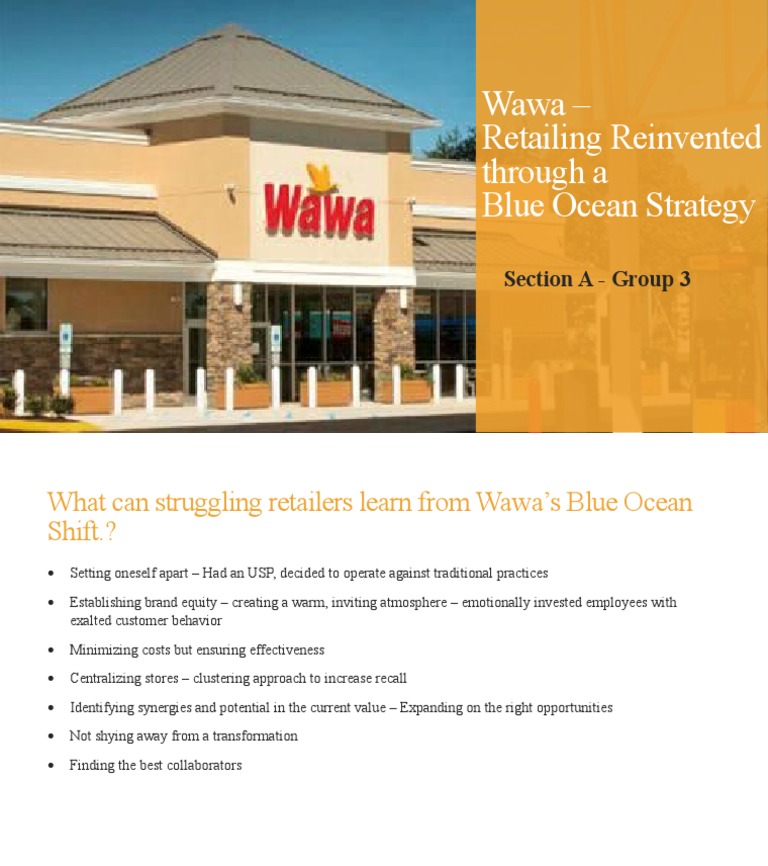 Wawa's Blue Ocean Strategy Insights | PDF | Business