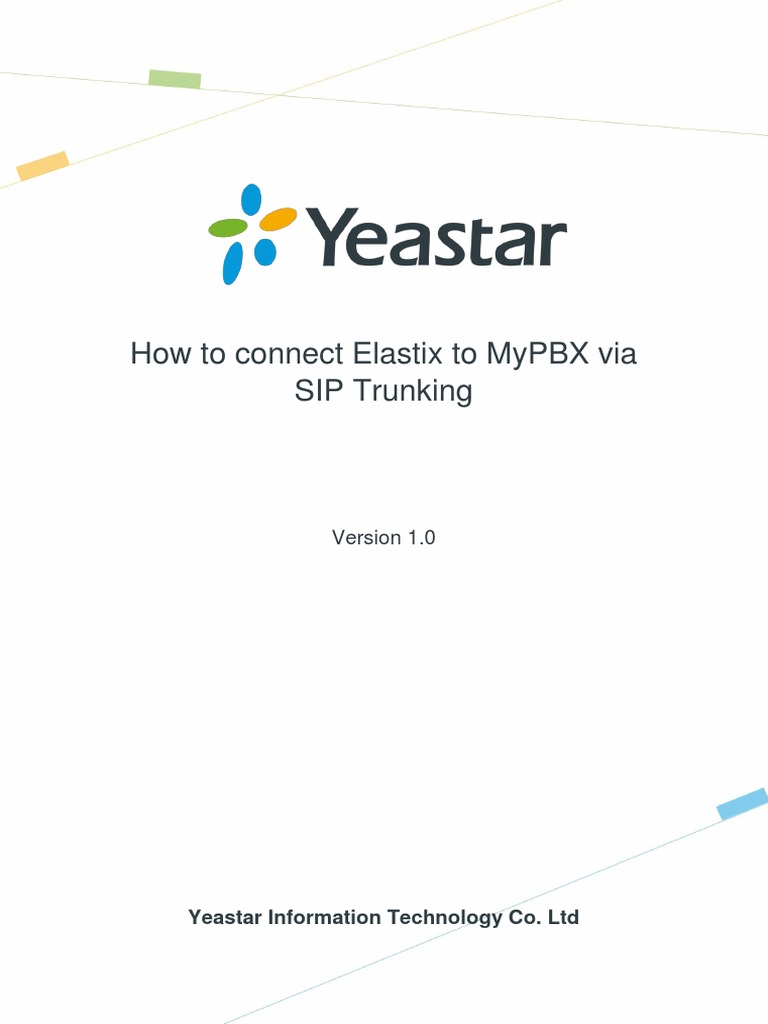 How To Connect Elastix To Mypbx Via Sip Trunking en | PDF | Session Initiation Protocol | Public ...