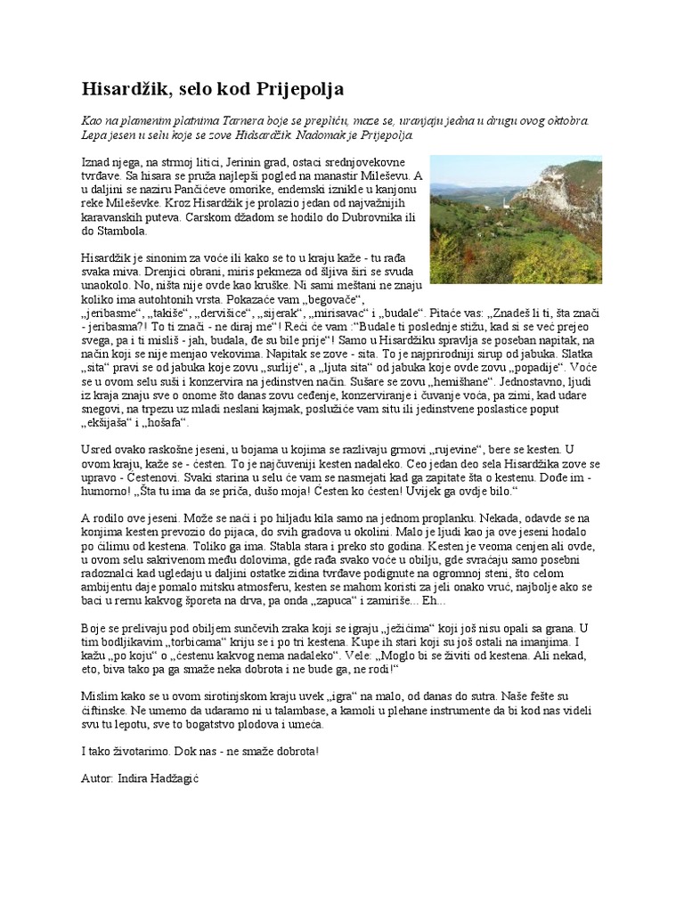 Prijepolje Hisardzik | PDF