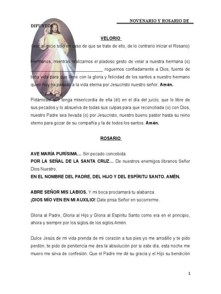 Velorio Difunto | PDF | Purgatorio | María, madre de Jesús