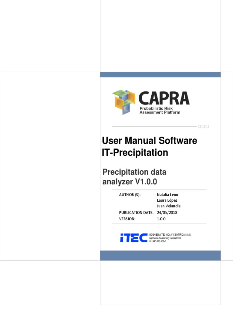 User Manual Software IT-Precipitation: Precipitation Data Analyzer V1.0 ...