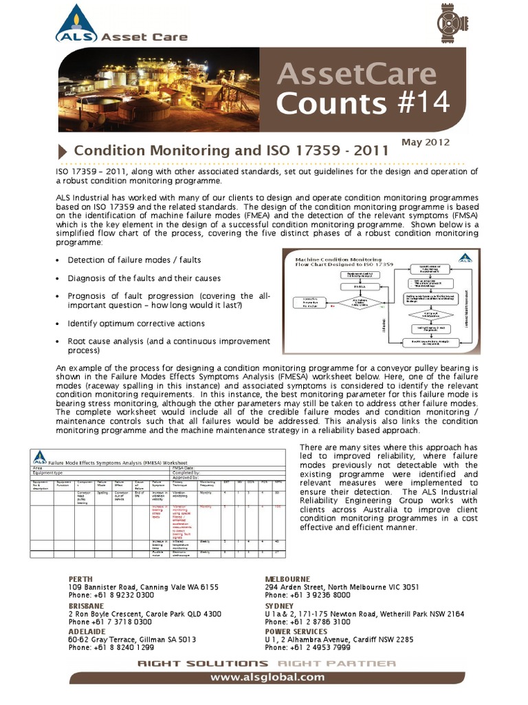 Condition Monitoring and ISO 17359 - 2011: Perth Melbourne | PDF ...