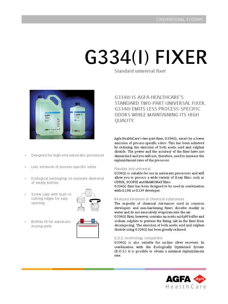Agfa g334 | PDF | Materials | Chemistry