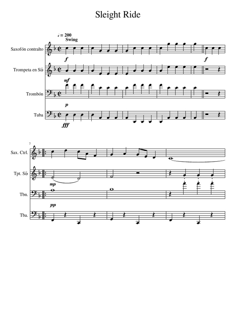 Sleight Ride-Partitura y Partes | PDF