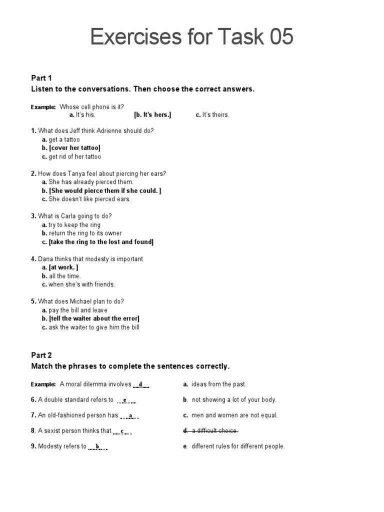 Task 5 (Achievement Test 5) | PDF