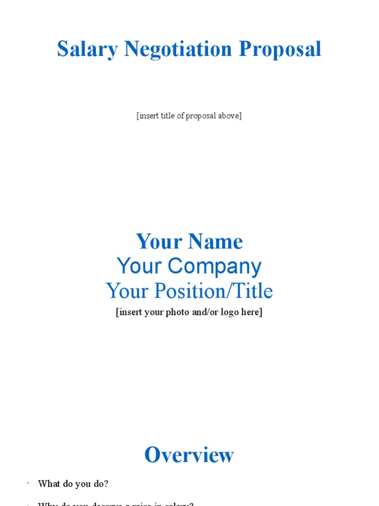 Salary Negotiation Proposal | PDF