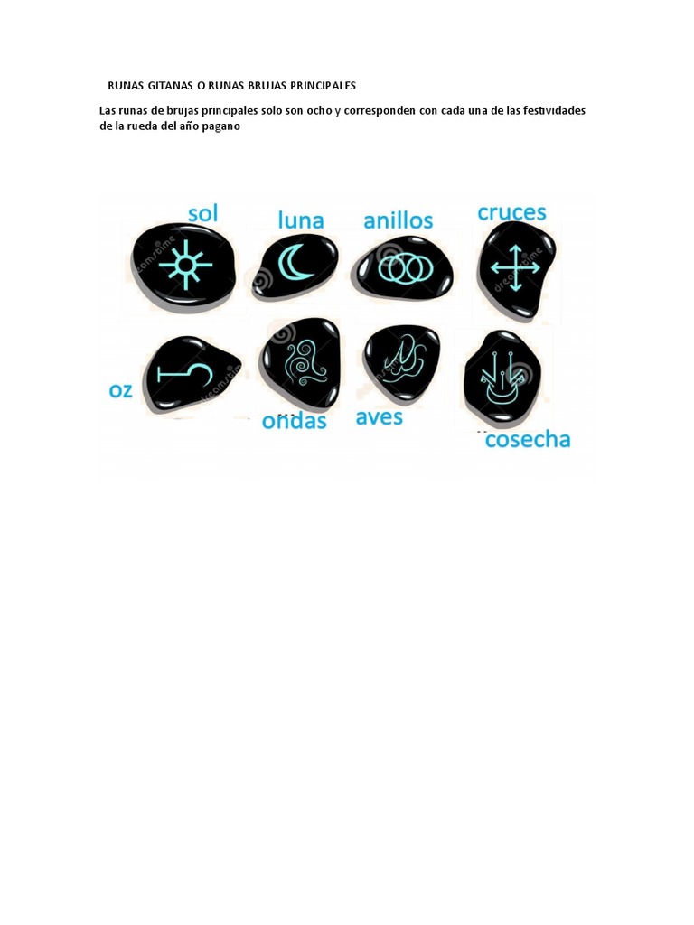 Runas Gitanas o Runas Brujas Principales | PDF