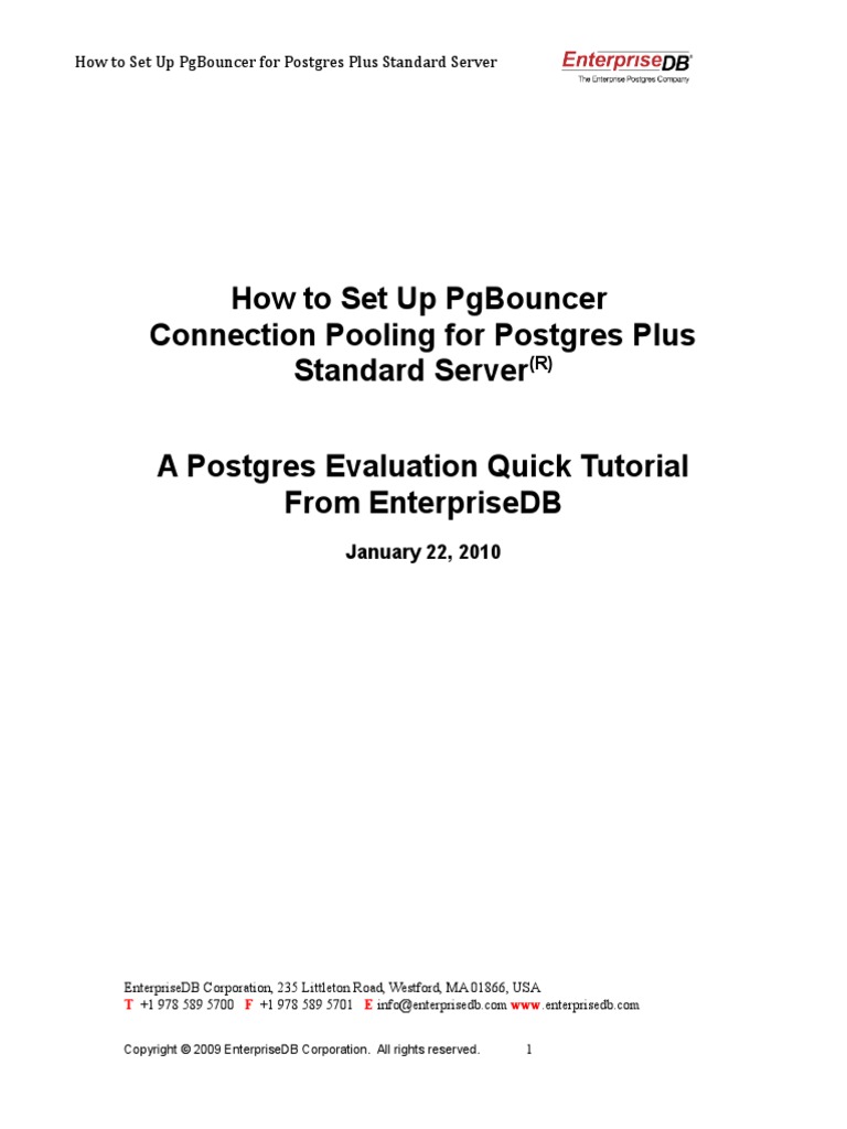Tutorial All PPSS Pgbouncer | PDF | Postgre Sql | Port (Computer Networking)