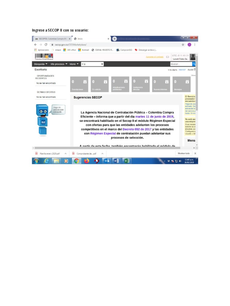 Instructivo Cargue de Cuentas SECOP II | PDF | Informática | Software