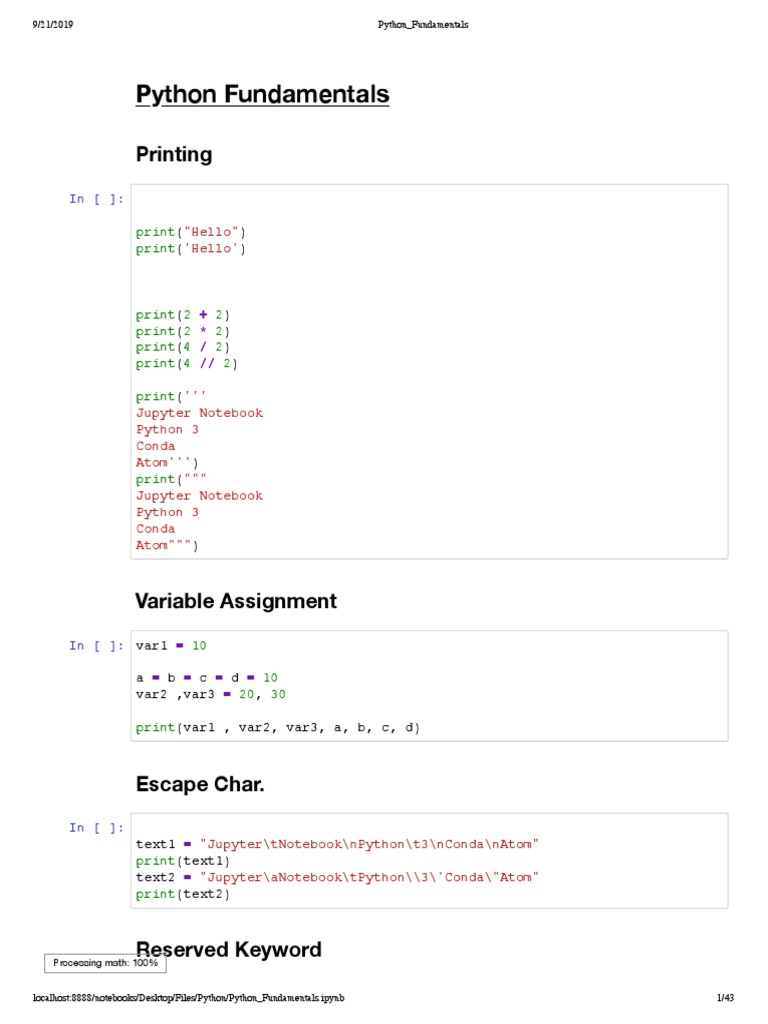 Python Fundamentals | PDF | Letter Case | Parameter (Computer Programming)
