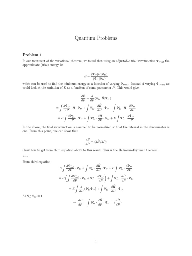 Quantum Chemistry - Homework | PDF | Epistemology Of Science ...