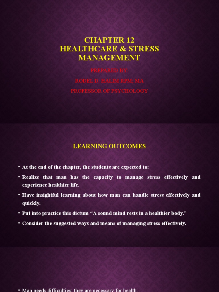 Healthcare and Stress Management | PDF | Stress (Biology) | Neuroscience
